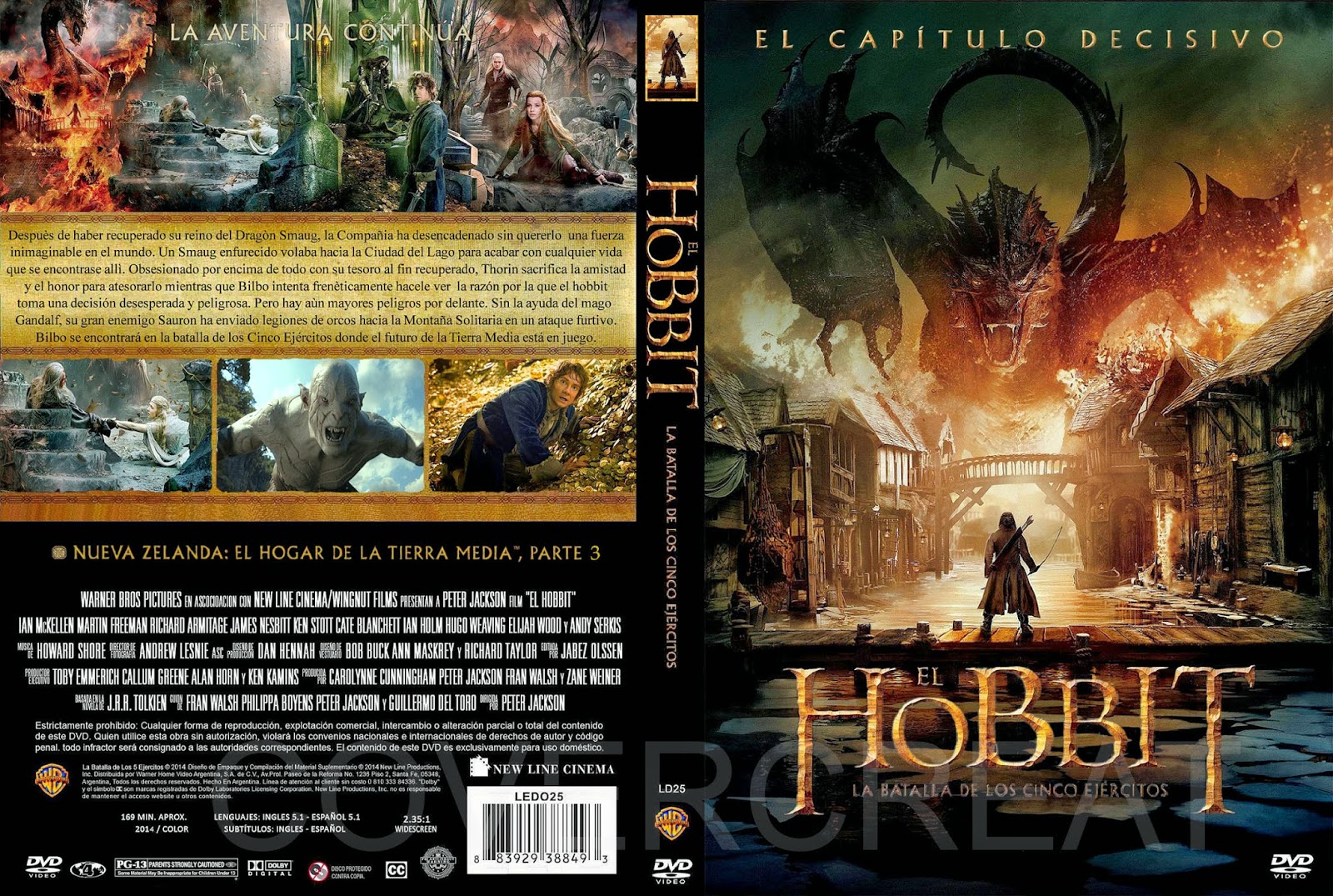 COVERCARATULAS DE DVD - CD COVERCREATORS: EL HOBBIT LA BATALLA DE LOS ...