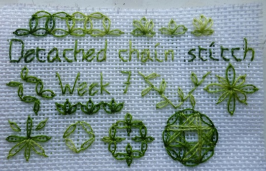 Silent Companions: TAST Challenge week 7 - Detached chain stitch