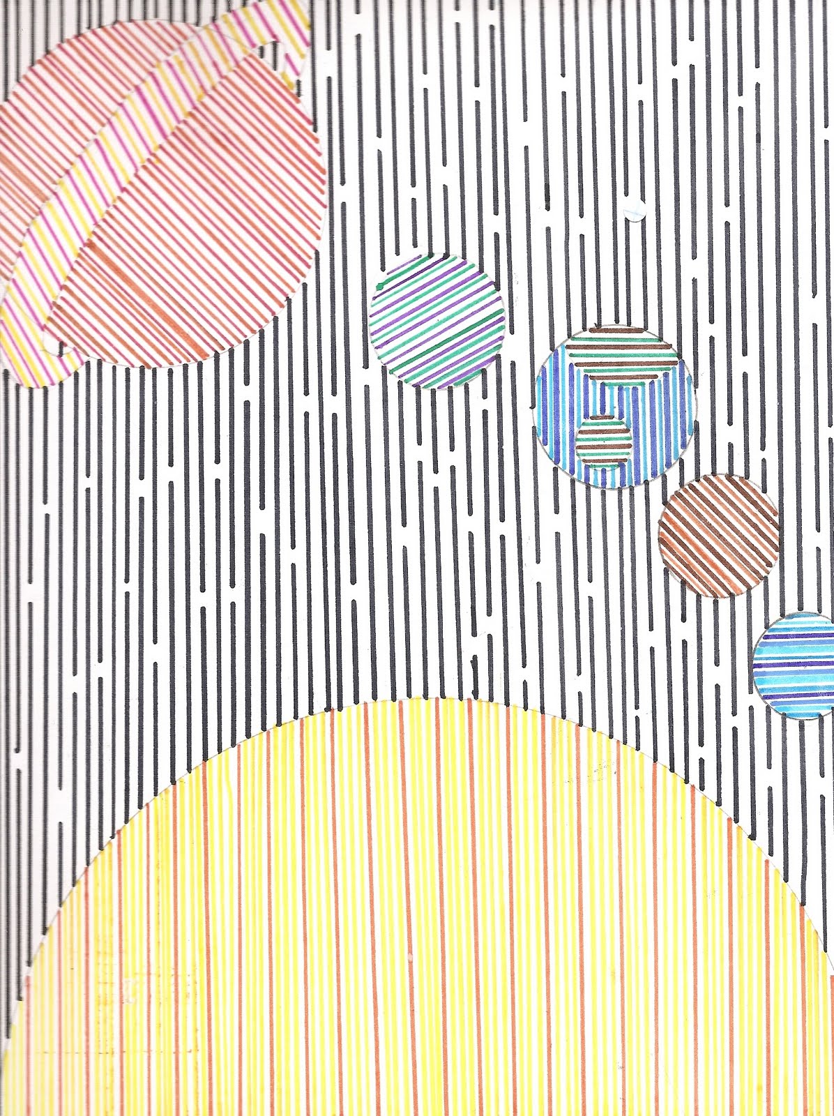 Artística - Grado Noveno: Actividad 7. Líneas rectas para colorear.