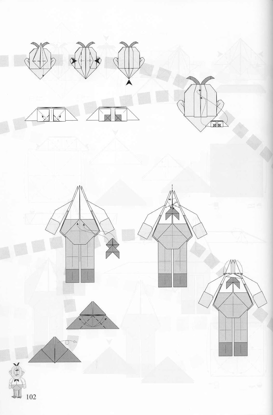 Origami Cartoon 3-Halle - Ruby Book Origami