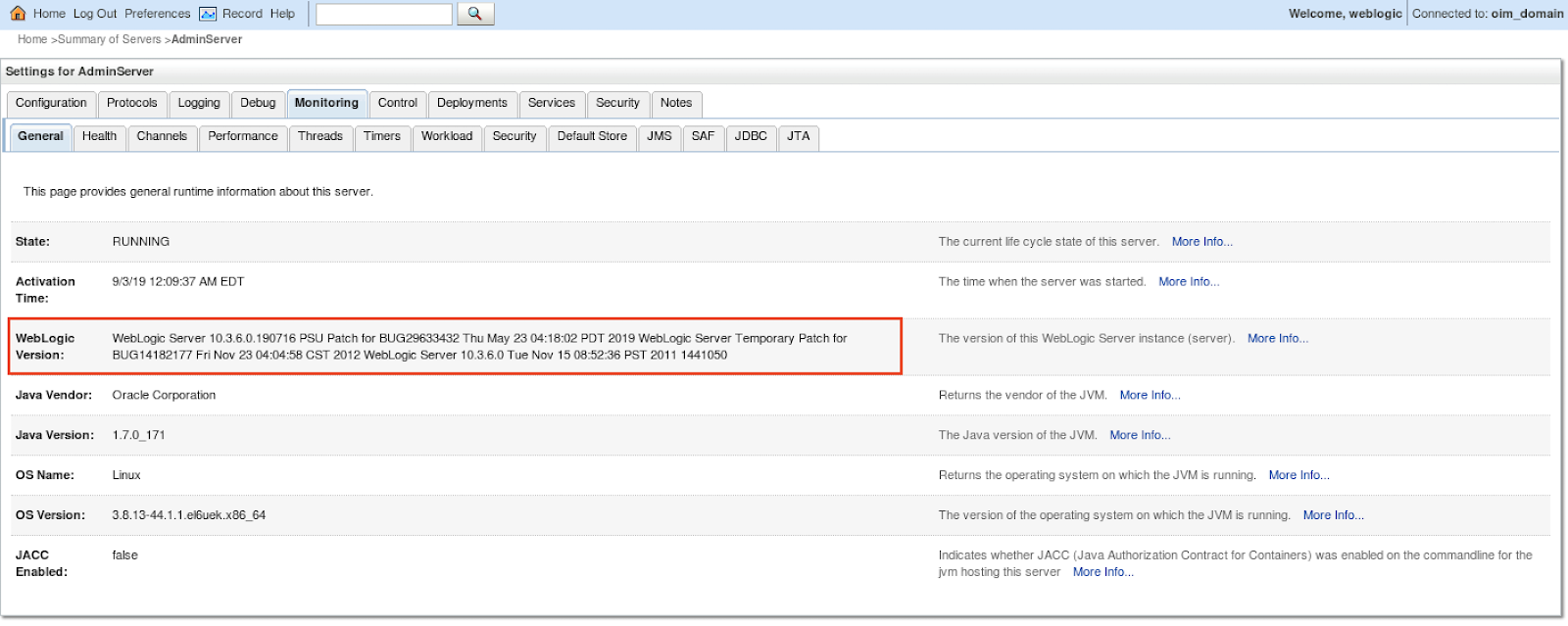 Oracle Stack Applying Weblogic Patch Set Update