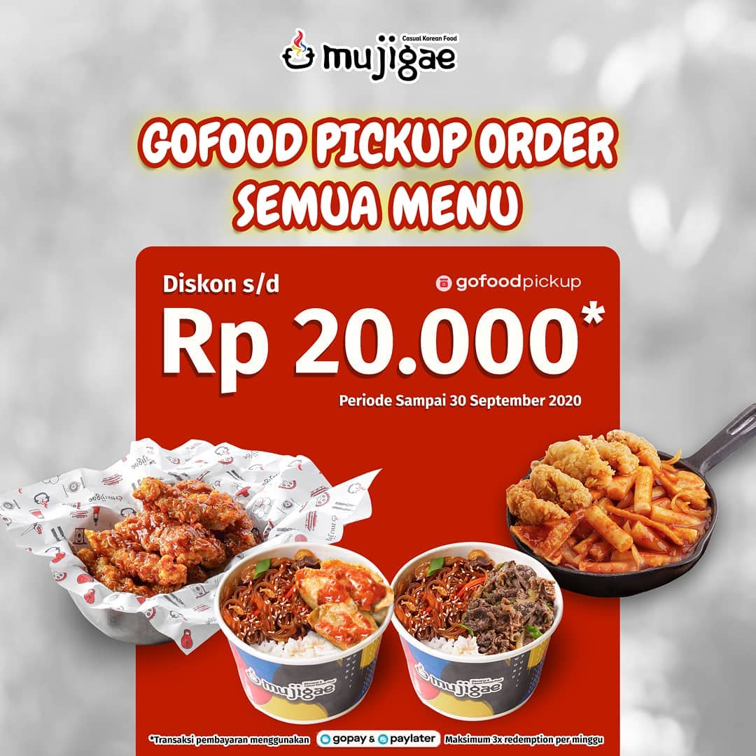 Mujigae Promo Gofood Pickup Order Semua Menu Diskon Hingga 20% - scanharga