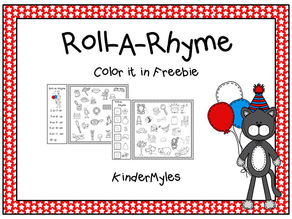 KinderMyles: Roll A Rhyme Freebie