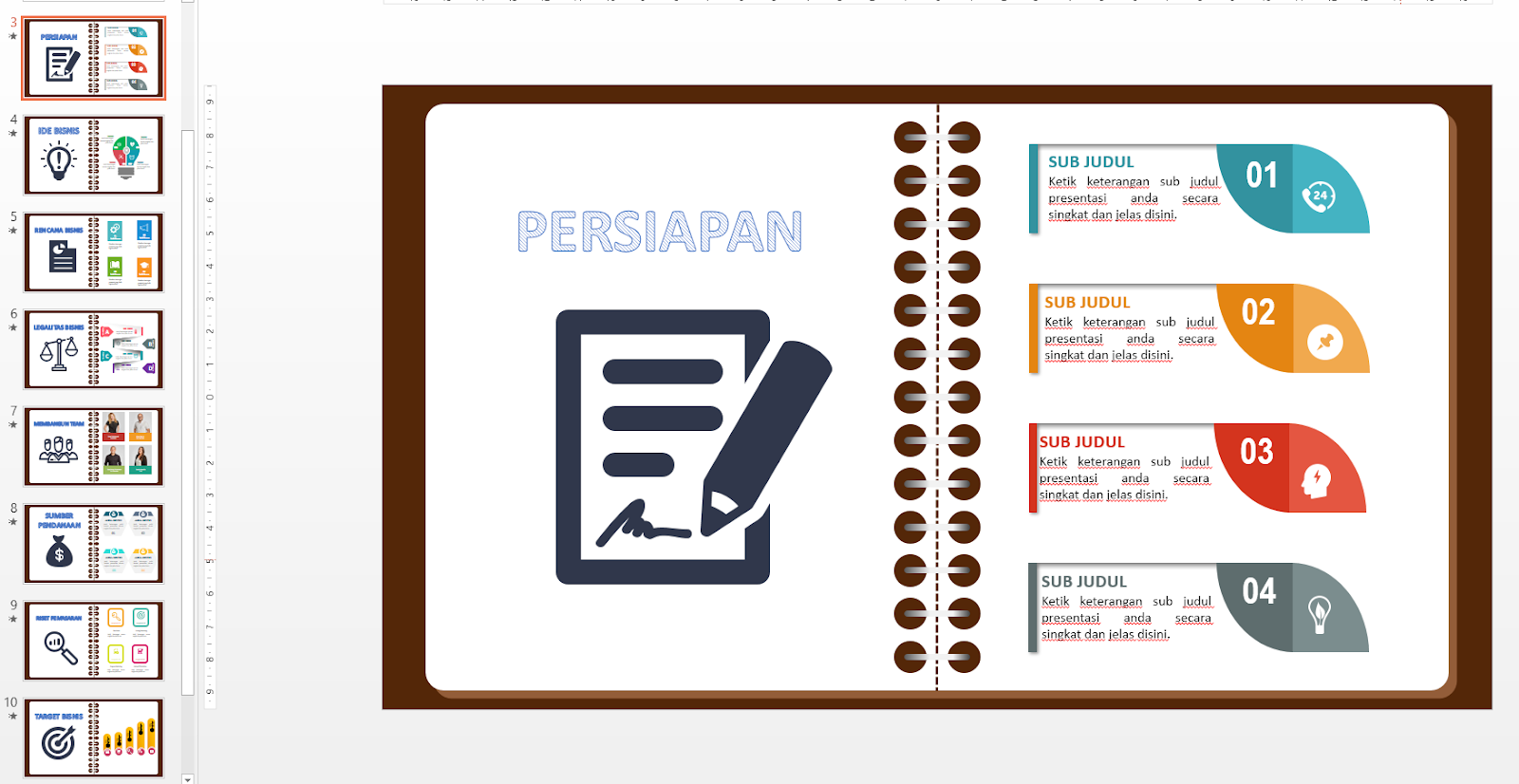 Cara Membuat Animasi Presentasi Bentuk Buku di Powerpoint