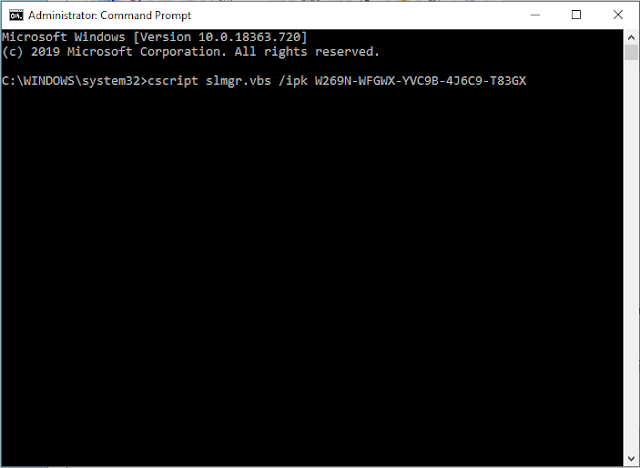 Windows 10 Activation using CMD