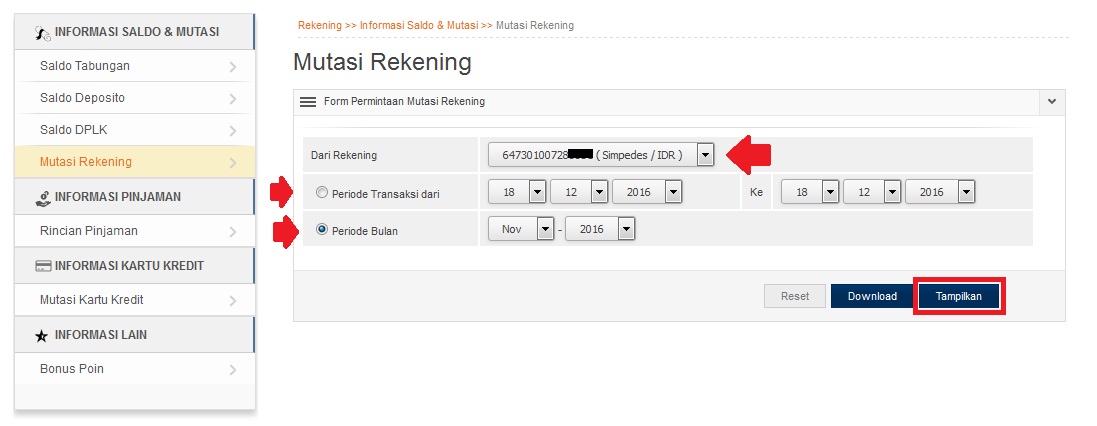 Cara Cek Mutasi Rekening / Rekening Koran Bri Di Internet Banking Bri