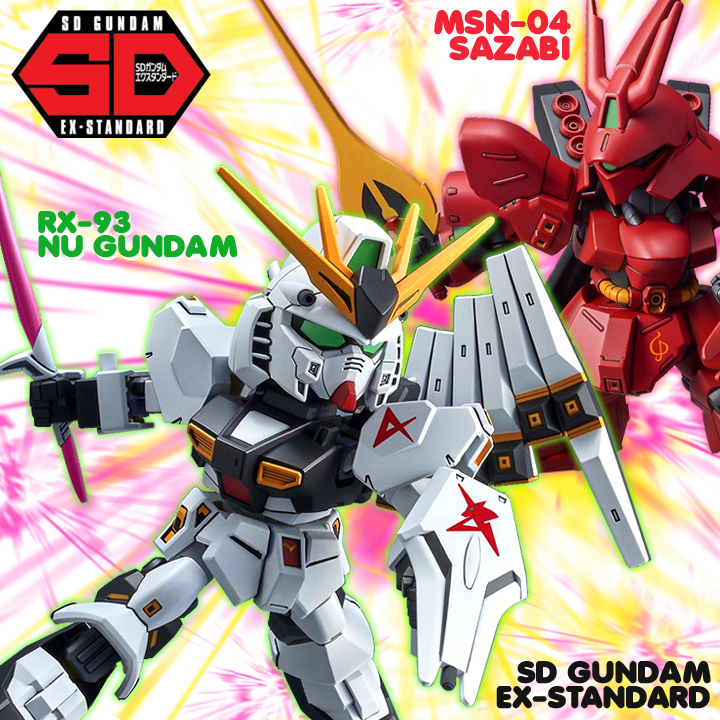 HobbyKid: SD Gundam Ex-Standard: RX-93 Nu Gundam & MSN-04 Sazabi