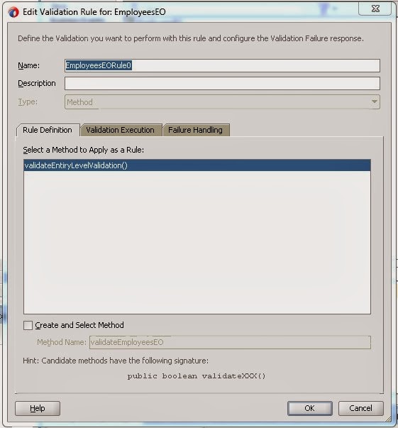 Adf Entity Object Entity Level And Transaction Level Method Validations Technology Blog