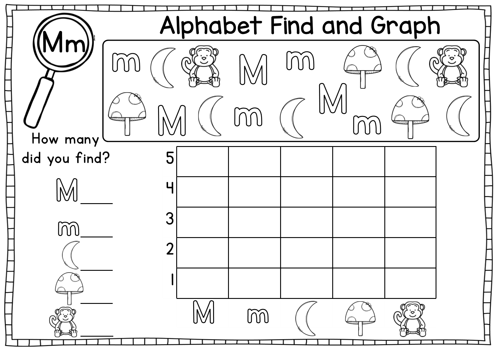 Alphabet Graphing Mats