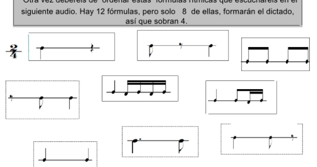 Ritmo y Sonido del Lenguaje Musical: Dictado para 2º Elemental (nº 7)