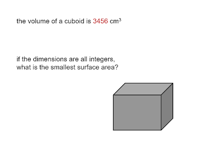 MEDIAN Don Steward mathematics teaching: cuboid surface area