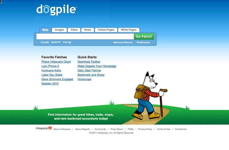Dogpile Homepage