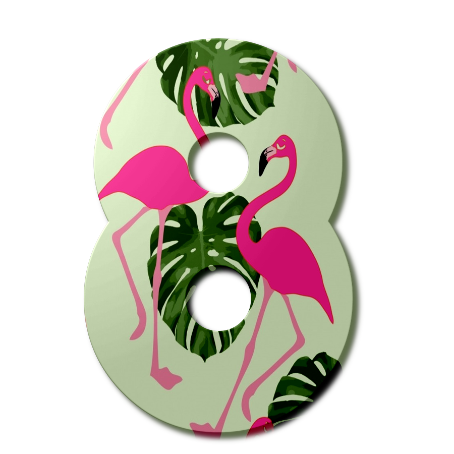 M. Michielin Alphabets: FLAMINGO PINK GREEN LEAVES TEXTURE ALPHABET ...