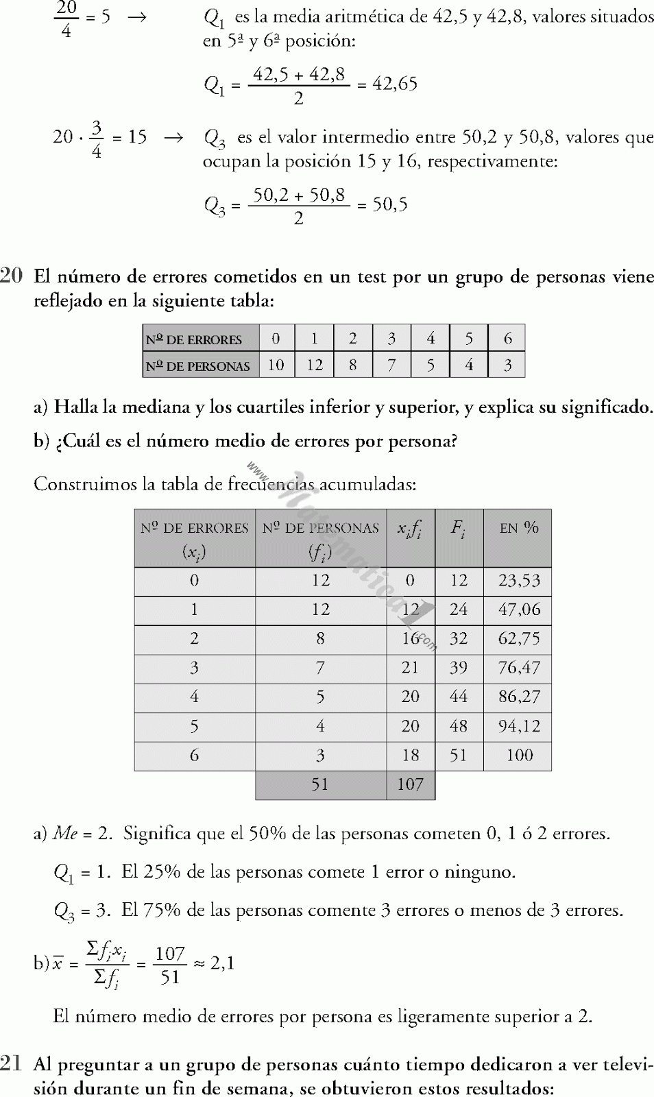 ESTADISTICA DESCRIPTIVA E INFERENCIAL EJERCICIOS RESUELTOS DE SECUNDARIA – ESO