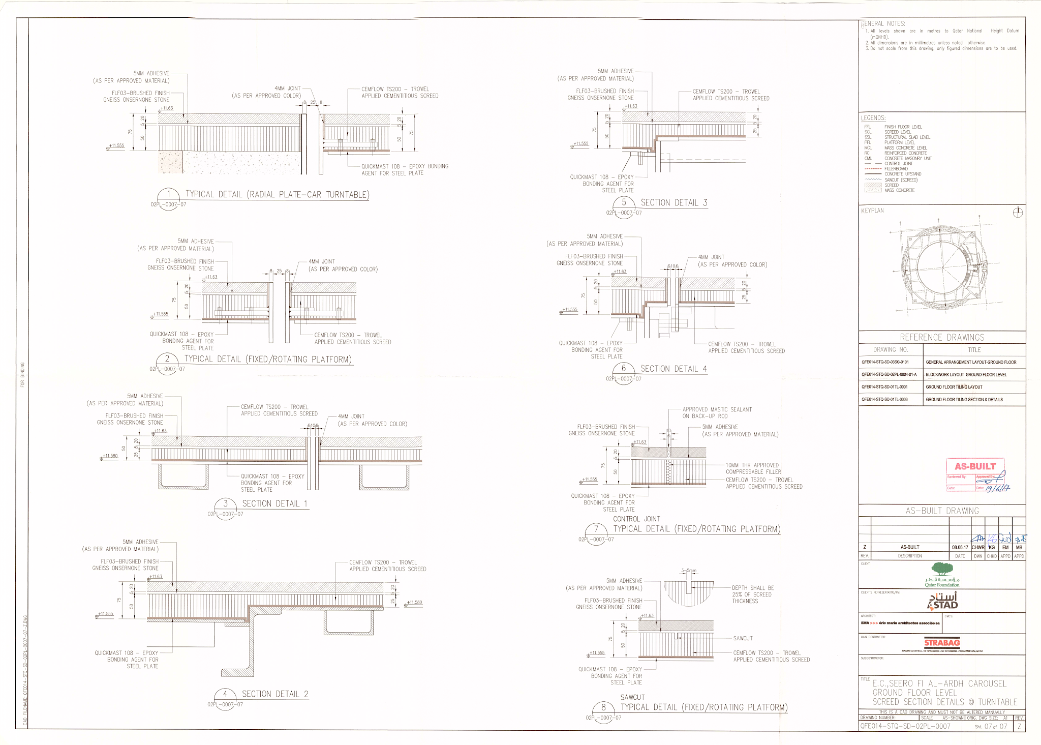 SHOPDRAWING SAMPLE - SCREED LAYOUT & DETAILS