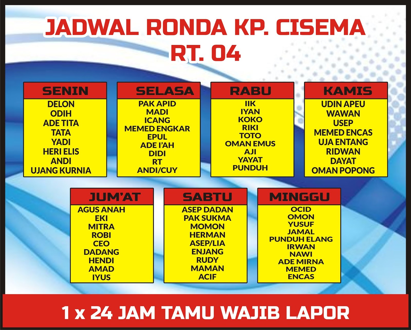 Download Contoh Jadwal Ronda.cdr - KARYAKU