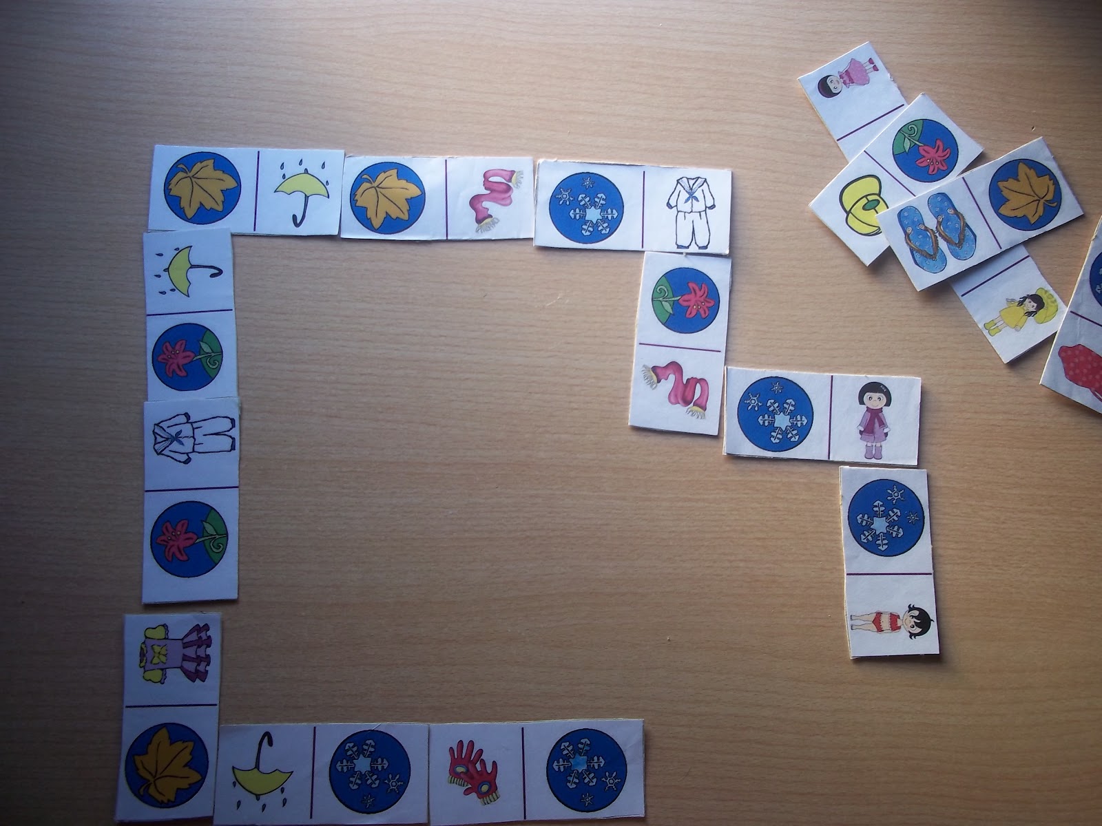 El armario de las estaciones: JUEGO "DOMINÓ"