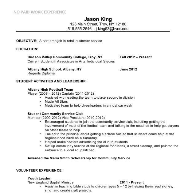 Part Time Job Resume Sample ~ Resume Letter