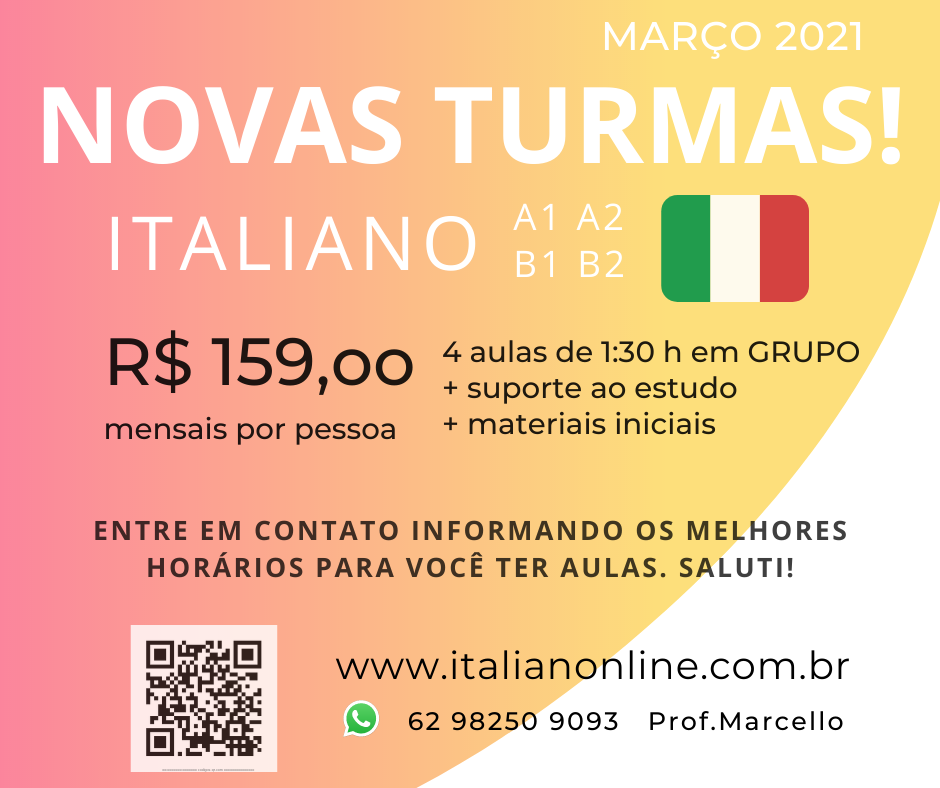 ITALIANONLINE: CURSO ITALIANO ONLINE GRUPO 2021