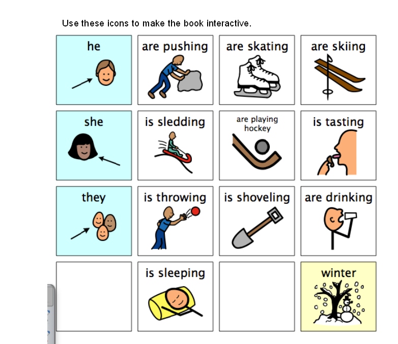 Chapel Hill Snippets: Verbs of Winter-- Printable Interactive Book (Repost)