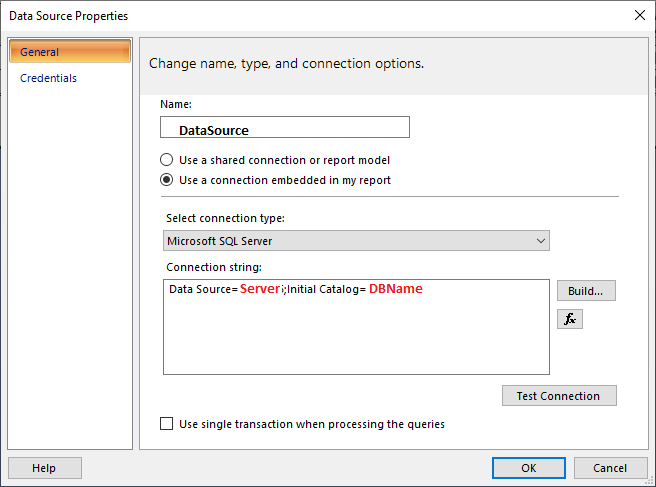 An attempt was made to set credentials for a data source ' ' associated ...
