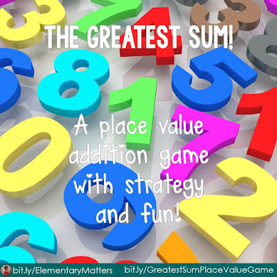 Elementary Matters: The Greatest Sum - an Addition Game with Strategy ...