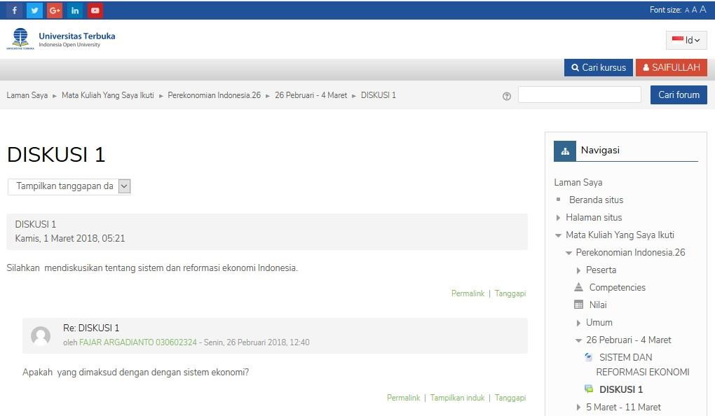 Terbaru, Panduan Tuton elearning.ut.ac.id bagi Mahasiswa UT Tahun 2021. ...