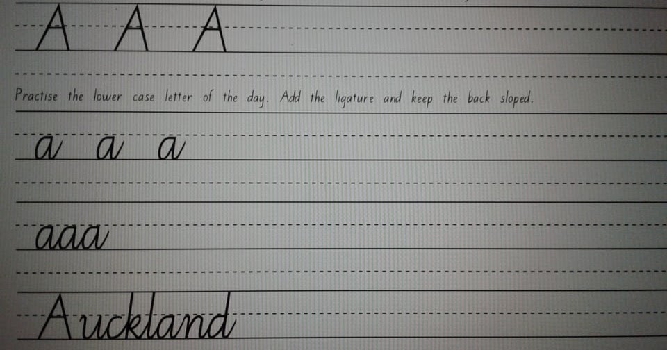 R122017: Handwriting: Try joining your letters today...