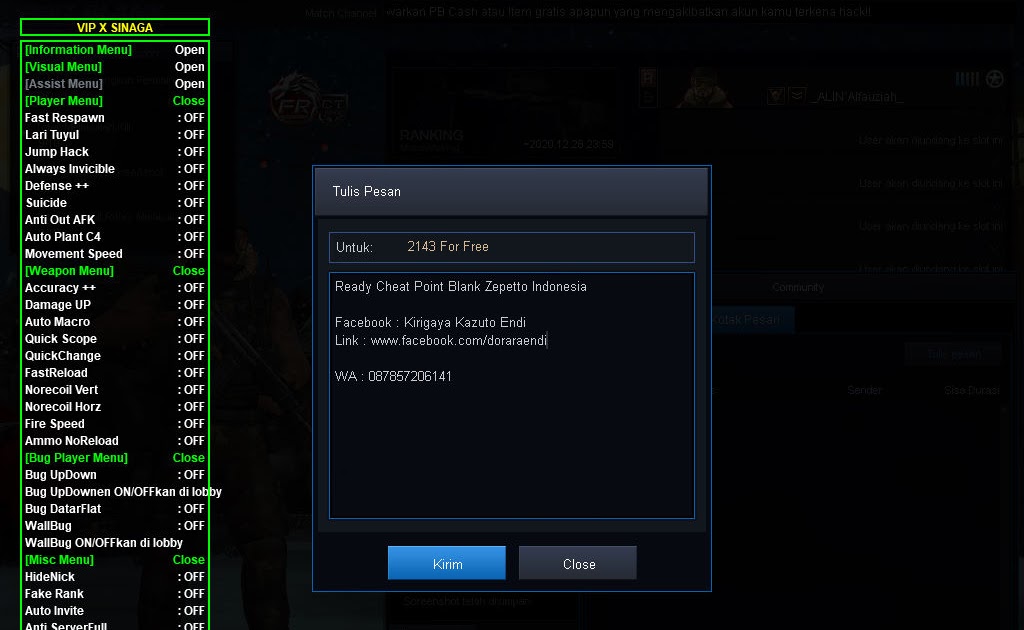 CHEAT VIP PREMIUM BERBAYAR