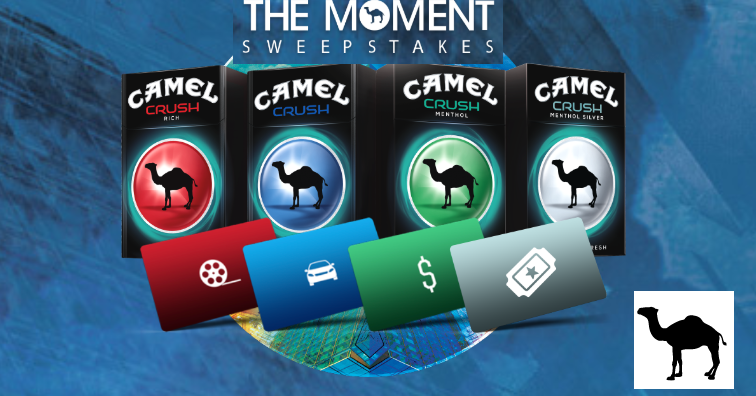 Camel Crush $50 Instant Win Giveaway -1,610 Winners Win $50 Cash or ...