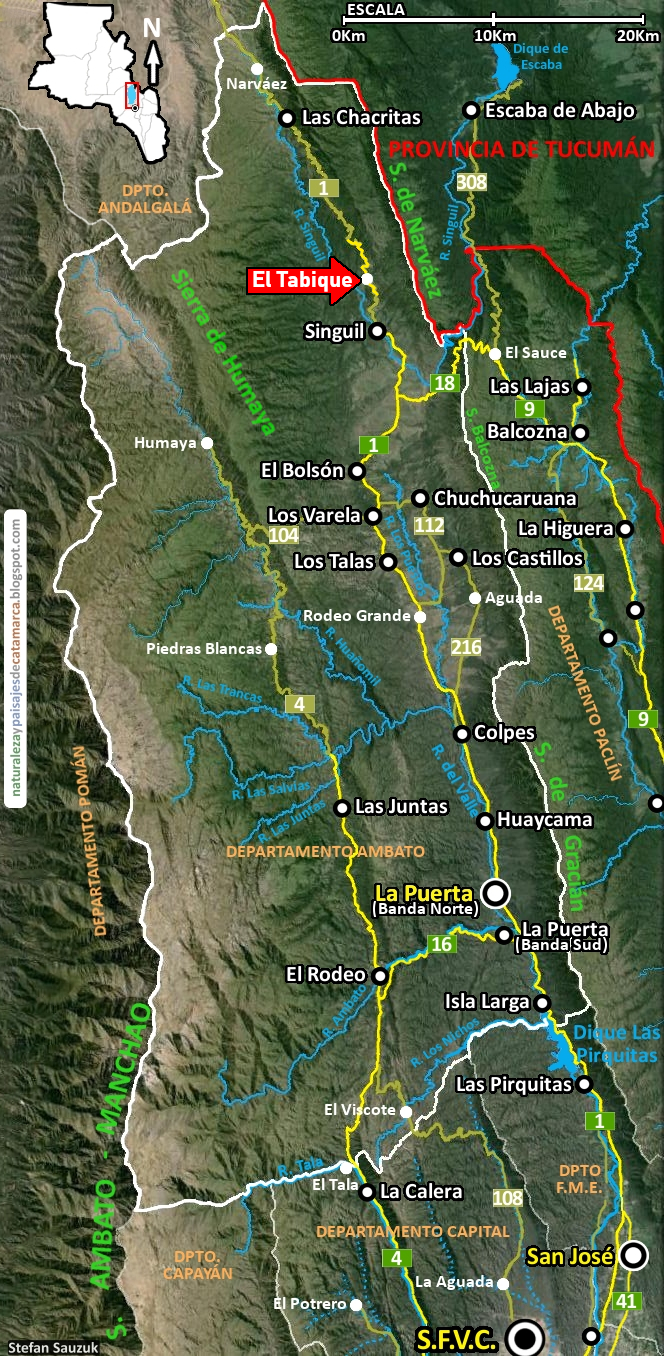 Geografía de Catamarca: El Tabique, departamento Ambato