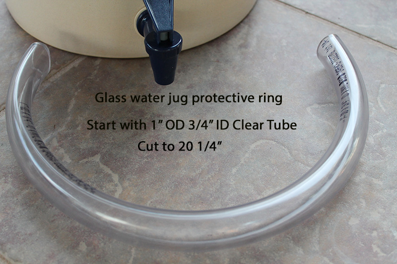 USA Glass Water Bottle Dispensing Crock Protective Ring Solution