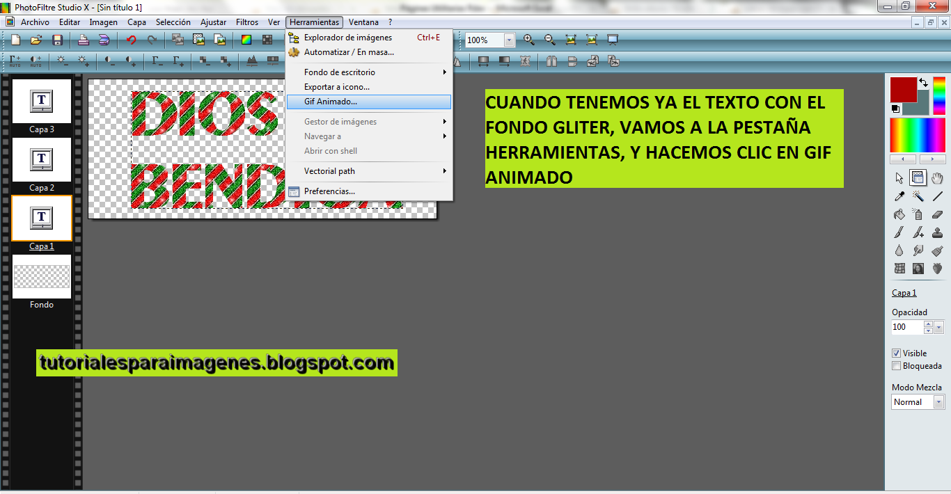 Tutoriales para Imágenes: TUTORIAL 7 - PHOTOFILTRE STUDIO X