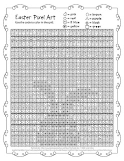 The Puzzle Den: Free Easter Pixel Art To Color