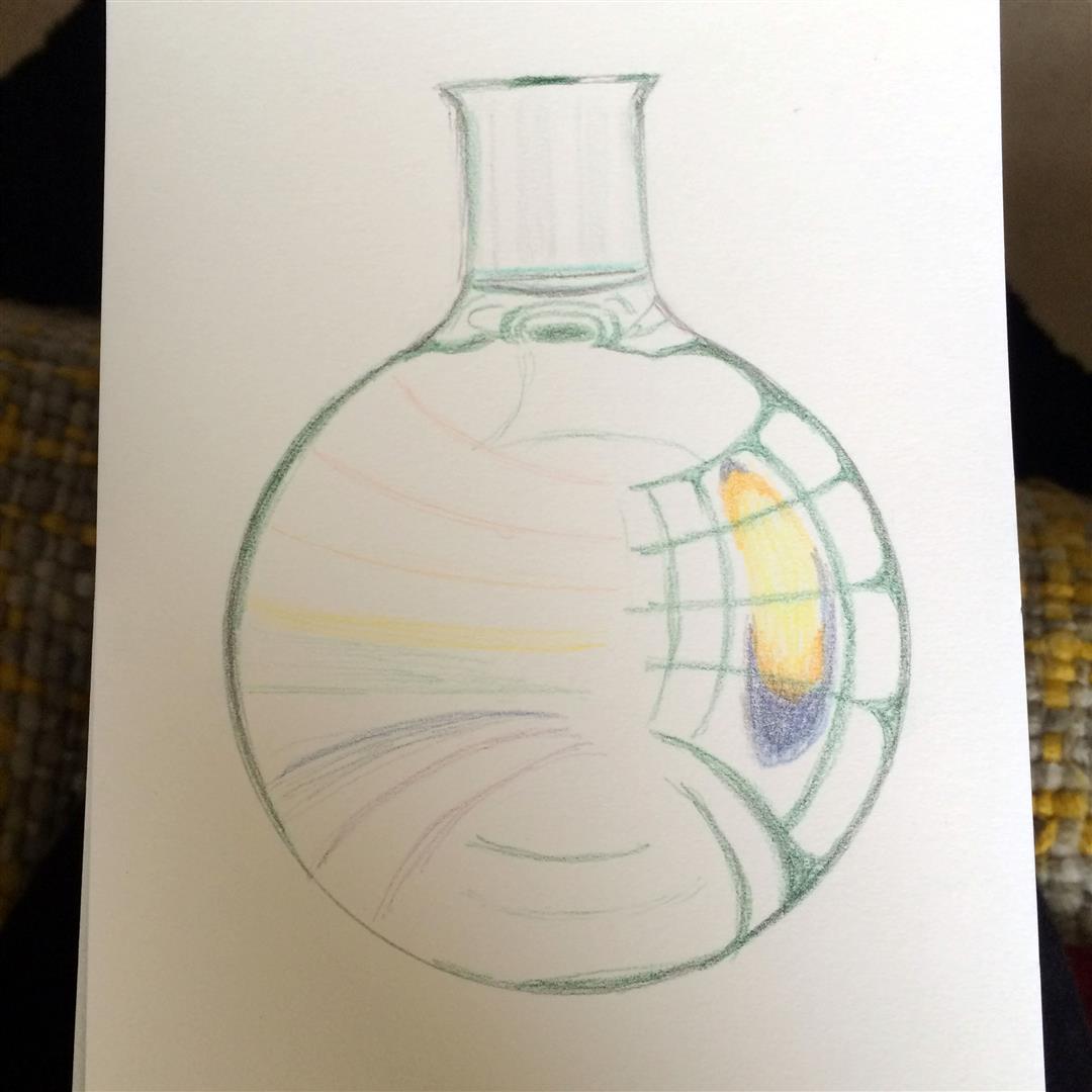 emuse: Colourful flask drawing