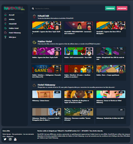 CMS: Habbo Custom Fansite CMS - HandChill Clone CMS by Hugoyin