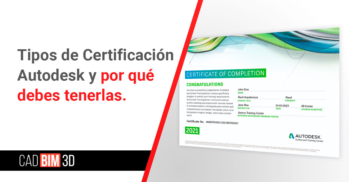 Tipos de Certificación Autodesk y por qué debes tenerlas. - cadBIM3D