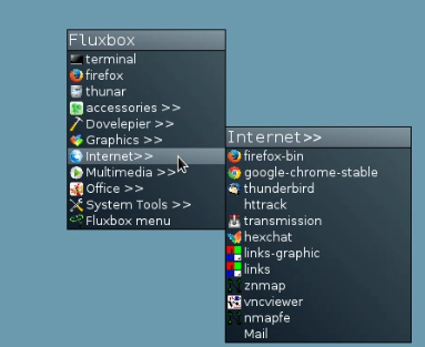 gentoo linux: fluxbox gentoo menu dosyam