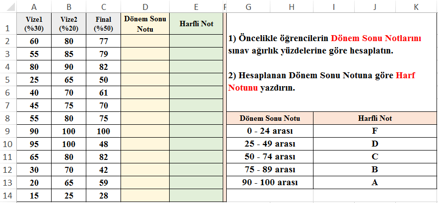 Elektronik Tablolama Yazılımı (Microsoft Excel) Örnekleri - Stajdosyasi.com Elektronik Tablolama Yazılımı (Microsoft Excel) Örnekleri - Stajdosyasi.com
