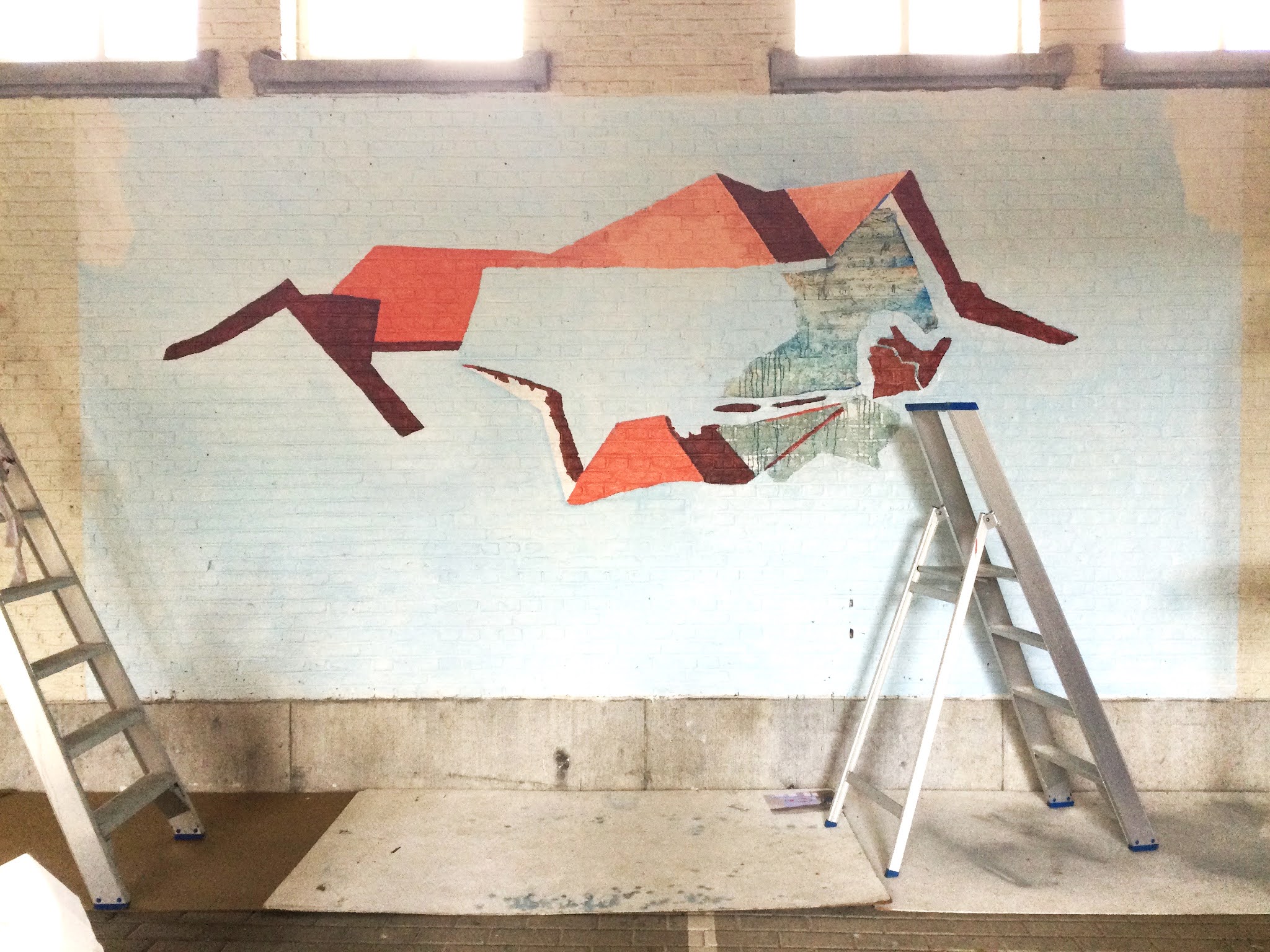 Konsept: MUURSCHILDERING BEA DE BLOCK (LEERLING DAVID OOMS, ATELIER ...