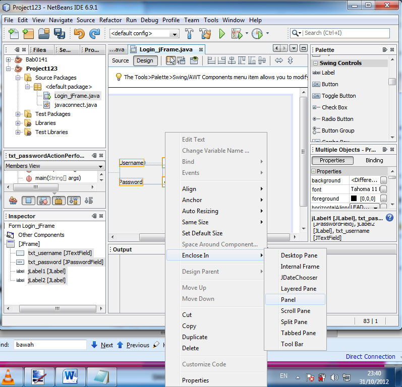 Java Programming Menggunakan Netbeans Membuat Login Form Di Netbeans