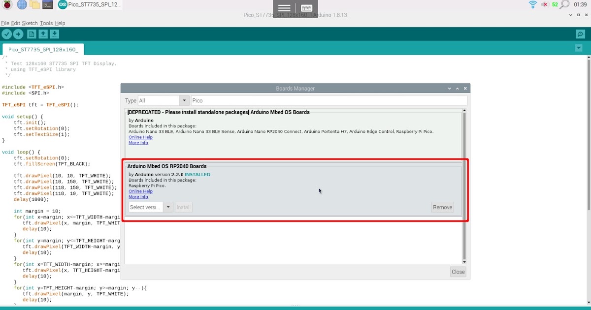 Hello Raspberry Pi: Install Arduino Mbed OS RP2040 Boards on Arduino ...