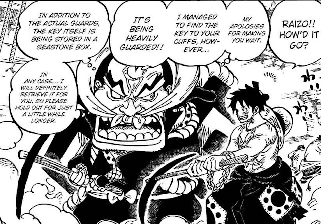 One Piece Chapter 928: Pembebasan Luffy, Raizo Tiba di Penjara Wano ...