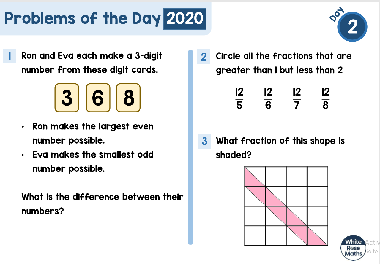 Year 4: Maths Problem of the Day - Tuesday 5th May