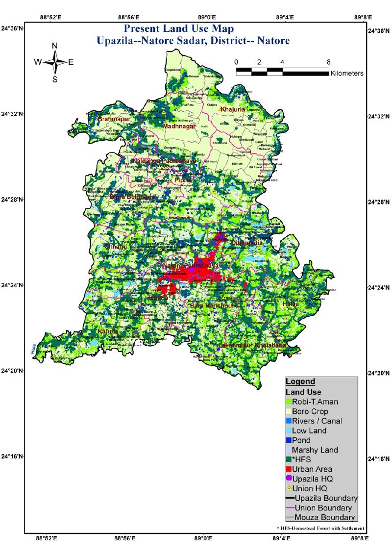 Mouza & Land Use Maps of Natore Sadar Upazila, Natore, Bangladesh ...