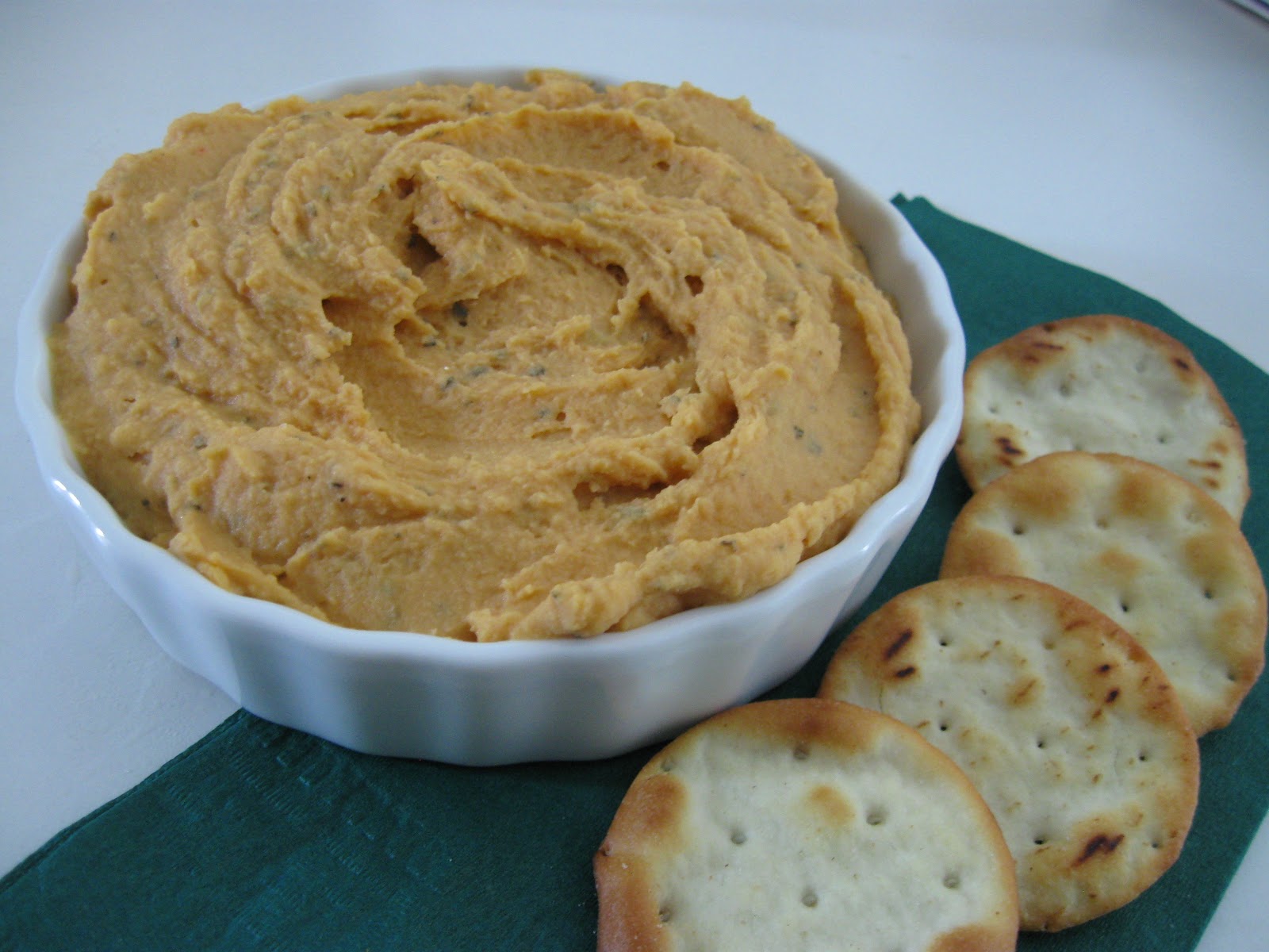 Tips, Treats & Treasures: Hummus - Cheese & Red Pepper