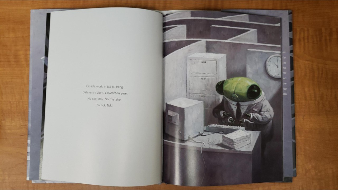 SDSU Children's Literature: Aesthetics of Cicada by Shaun Tan