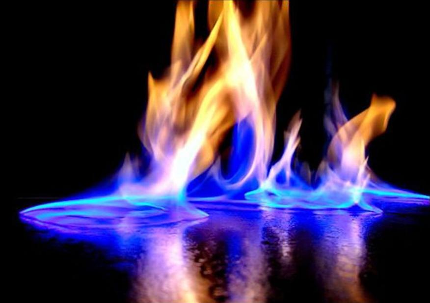 Fuego de colores con químicos