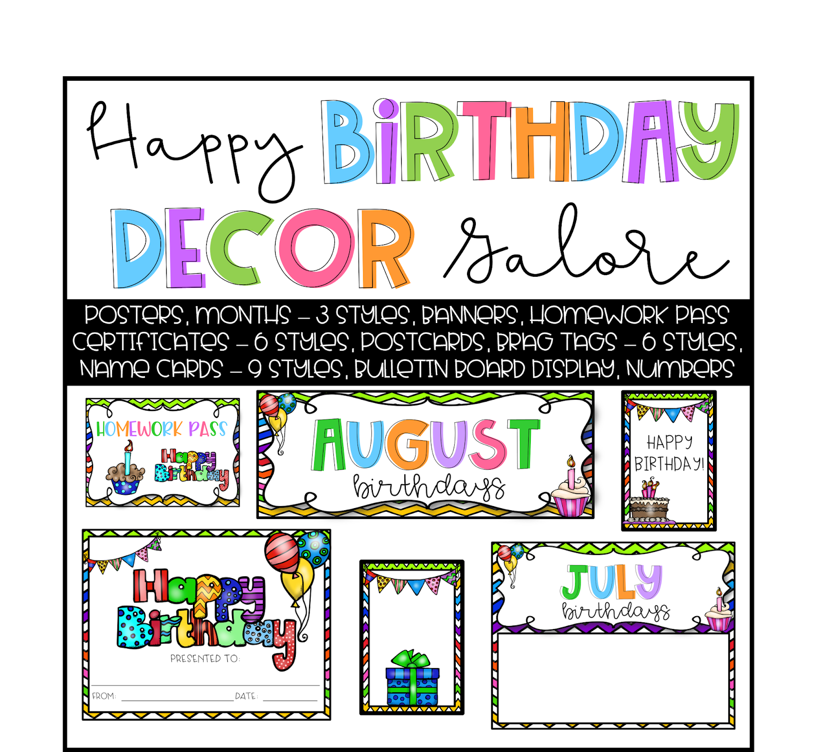 Simply Delightful in 2nd grade: Happy birthday decor galore