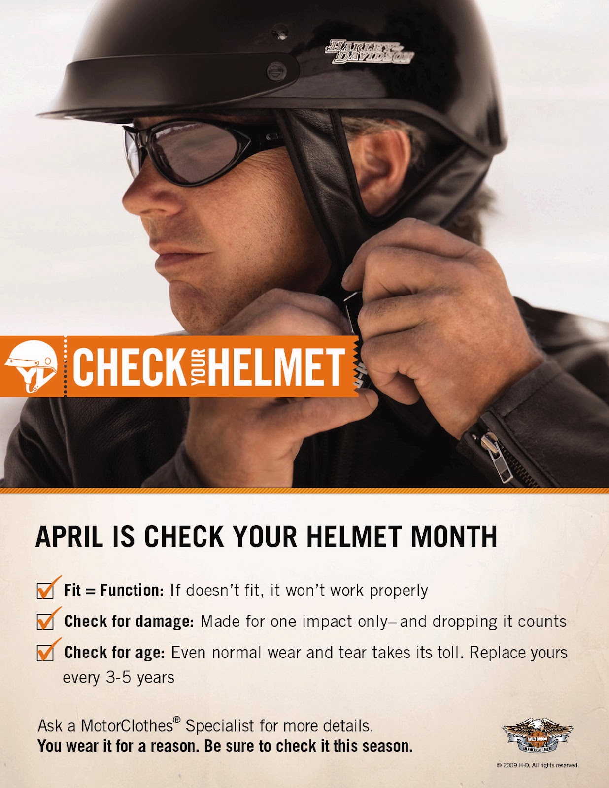Liberty Harley-Davidson: April is Check Your Helmet Month!